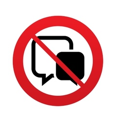 No sign ban icon stop symbol red circle Royalty Free Vector