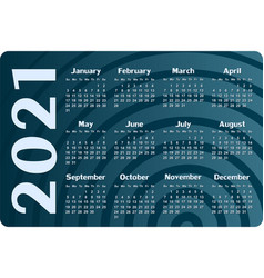 Calendar for 2021-2022 Royalty Free Vector Image