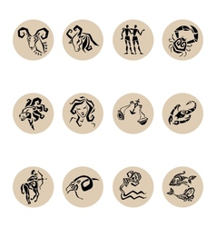 Zodiac horoscope star signs Royalty Free Vector Image