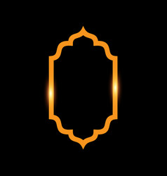 Black islamic frame border design template Vector Image
