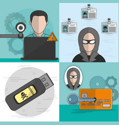 Security systems surveillance wireless cameras Vector Image