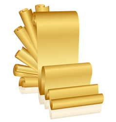 Gold shiny scroll Royalty Free Vector Image - VectorStock