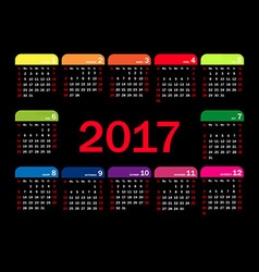 A calendar template for year 2024 Royalty Free Vector Image