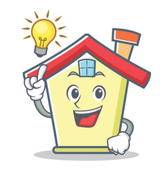 Okay house character cartoon style Royalty Free Vector Image