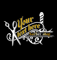 Barber shop logo western style Royalty Free Vector Image