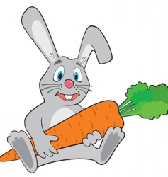 Cartoon garden with carrots Royalty Free Vector Image