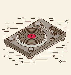 Black vinyl record disc flat concept Royalty Free Vector