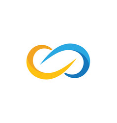 Infinity education logo icon design Royalty Free Vector