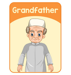 Educational english word card father Royalty Free Vector