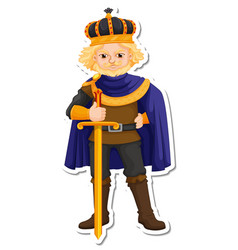 King akbar cartoon character Royalty Free Vector Image