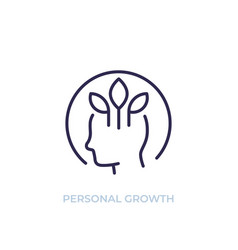 Personal growth self development logo Royalty Free Vector