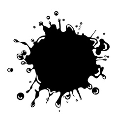 Ink splat icon paint splash monochrome flat Vector Image