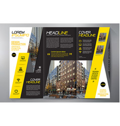 Brochure 3 fold flyer design a4 template Vector Image