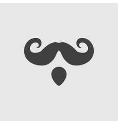 Mustache icon moustache vintage shape symbol Vector Image