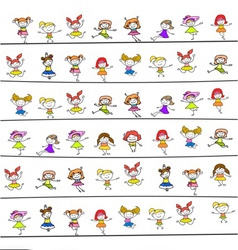 Family set sketch for your design Royalty Free Vector Image