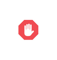 Palm hand icon design template isolated Royalty Free Vector