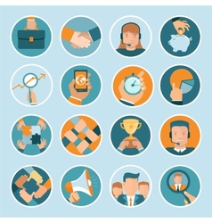 Flat people icons with business characters Vector Image