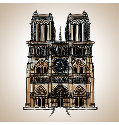 Isometric infographic notre dame de paris - hd Vector Image
