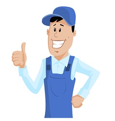 Electrician mascot cartoon Royalty Free Vector Image