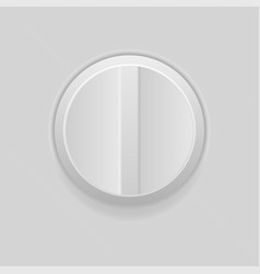 White plastic buttons 3d web interface elements Vector Image
