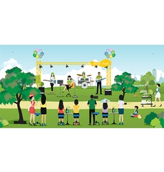 Outdoor park background template Royalty Free Vector Image