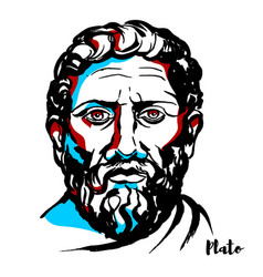 Cartoon philosopher thinker on white background Vector Image