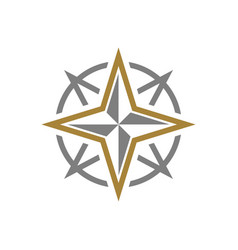 Star compass rose graphic design template Vector Image