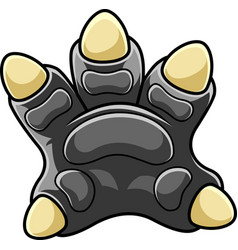 Outlined bottom brachiosaurus dinosaur paw Vector Image