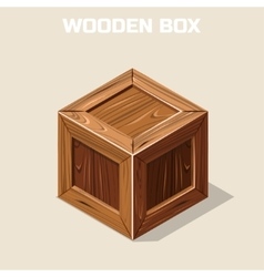 Wooden box game element Royalty Free Vector Image