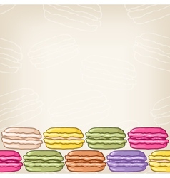 Seamless cute macaroon pattern Royalty Free Vector Image