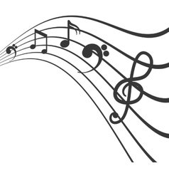 Music notes graphic design template Royalty Free Vector
