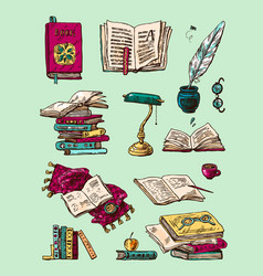 Beautiful hand drawn set Royalty Free Vector Image