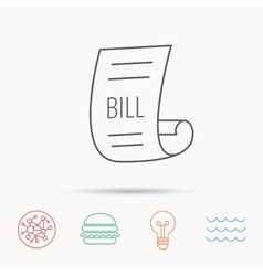 Hand drawn doodle invoice bill icon isolated Vector Image