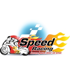 Speed race logo event Royalty Free Vector Image