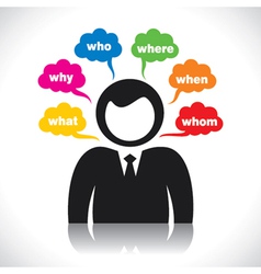 Man holding whiteboard vector by graphic-bee - Image #2595700 - VectorStock