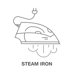 Steam iron vector by kreatiw - Image #1125232 - VectorStock
