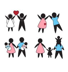 Family heads Royalty Free Vector Image - VectorStock