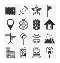 Location icons military style Royalty Free Vector Image