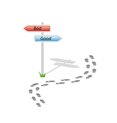 Good and bad habits poster Royalty Free Vector Image