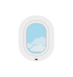 Airplane window template inside and outside view Vector Image