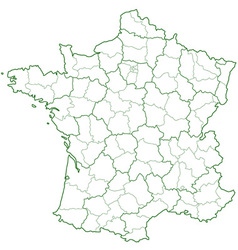 Map france with latitude and longitude Royalty Free Vector