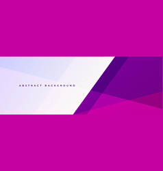 Purple and pink modern abstract wide banner Vector Image