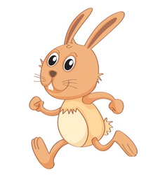 White rabbit running away Royalty Free Vector Image