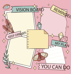 Hand drawn vision board Royalty Free Vector Image