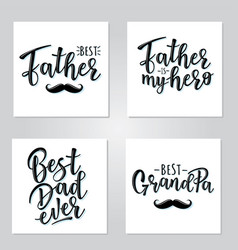 Super dad lettering poster with mustache Vector Image