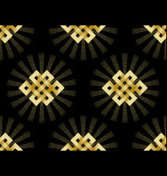 Buddhism symbols seamless pattern Royalty Free Vector Image