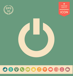 Black led light power button Royalty Free Vector Image