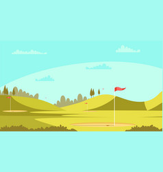 Golf course Royalty Free Vector Image - VectorStock