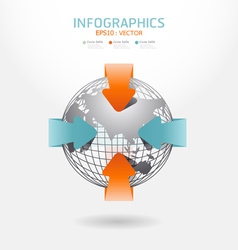 Infographic arrow diagram chart Royalty Free Vector Image
