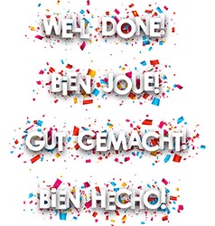 Well done Royalty Free Vector Image - VectorStock